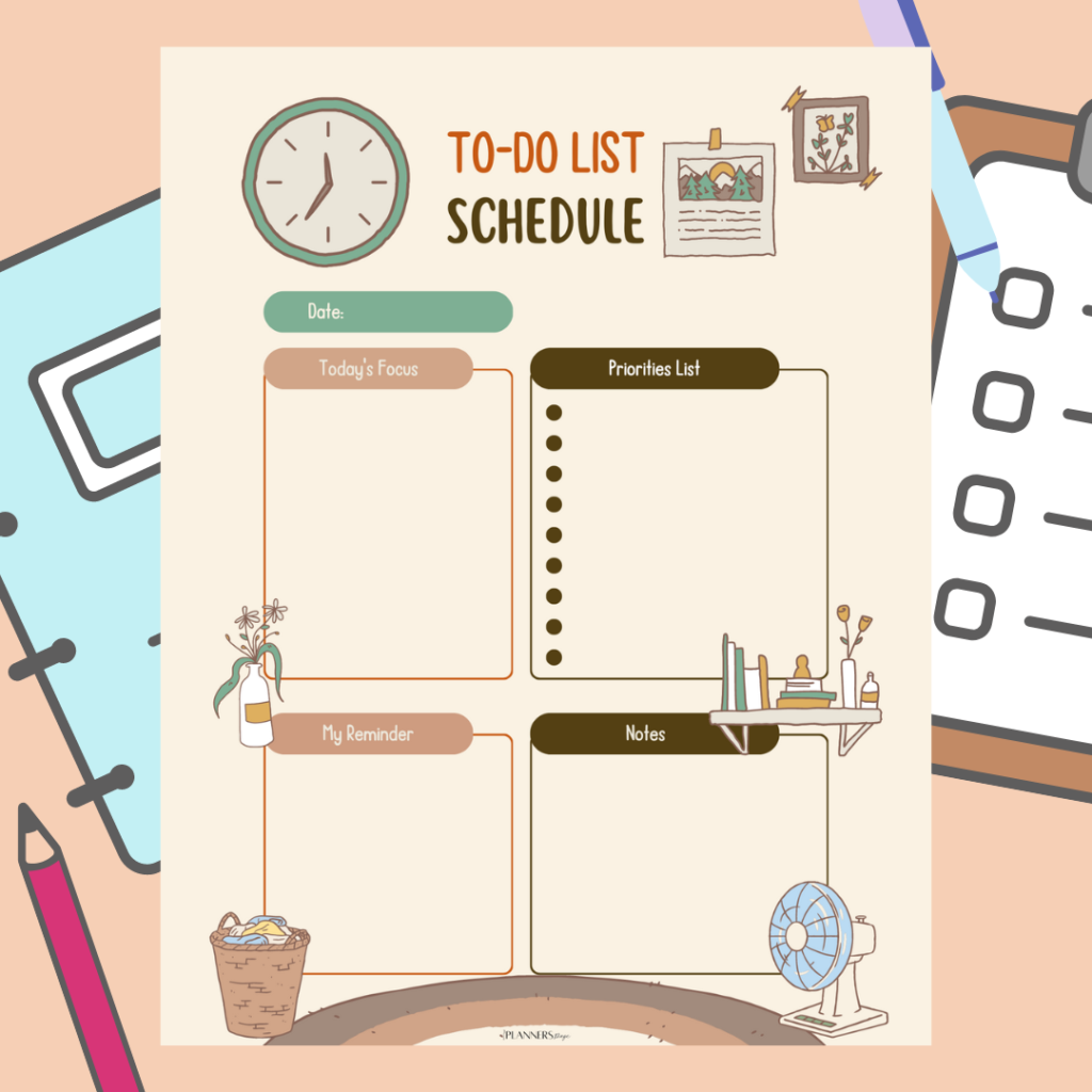To-do list Schedule - Planners Page